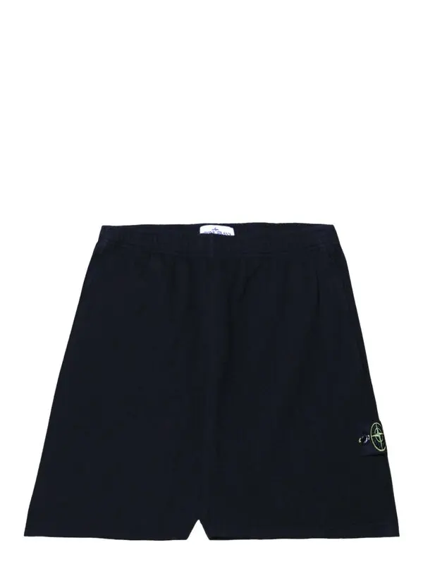 Stone Island Logo Patch Shorts - Black