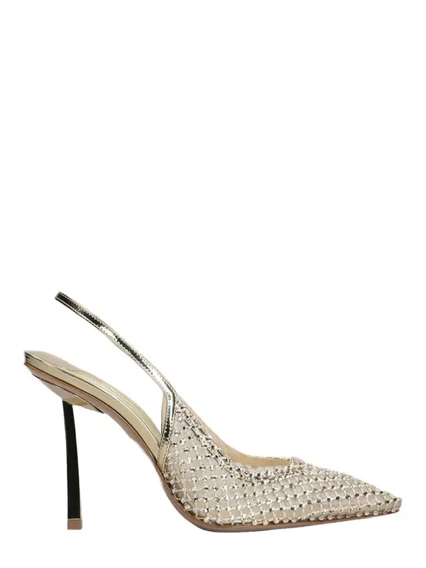LE SILLA Gilda Embellished Slingback Pumps - Platinum