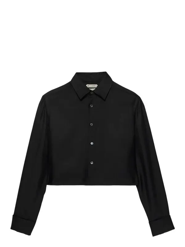 J.W.ANDERSON Cropped Button-up Shirt - Black