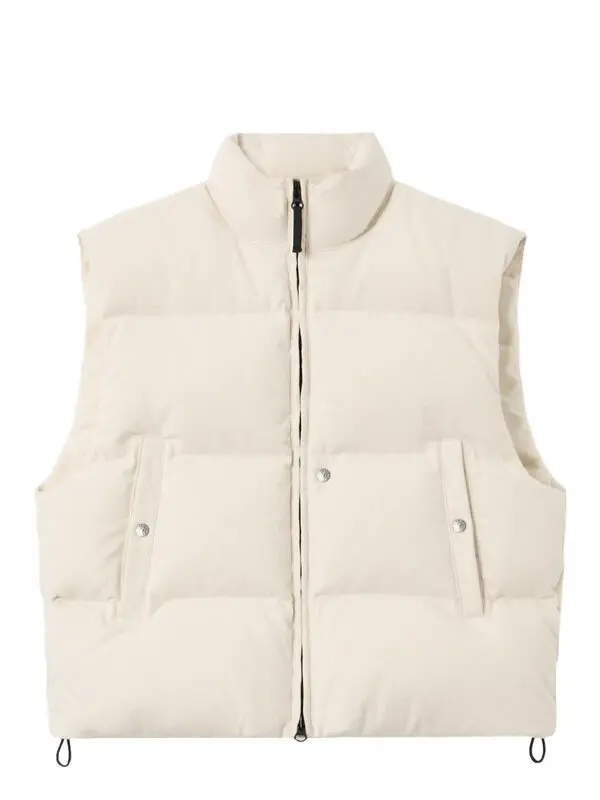 Stone Island Down Vest With Pockets - Ivory