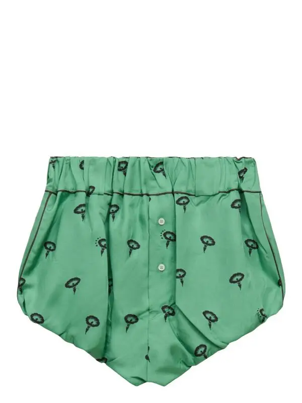 Marni Silk Twill Bloomers - Jade