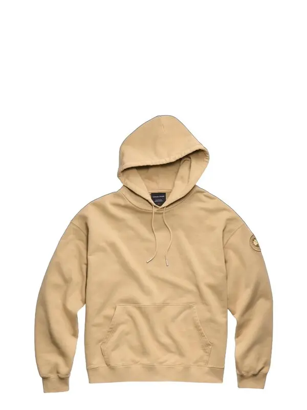 Canada Goose Logo Patch Hoodie - Ecru Beige