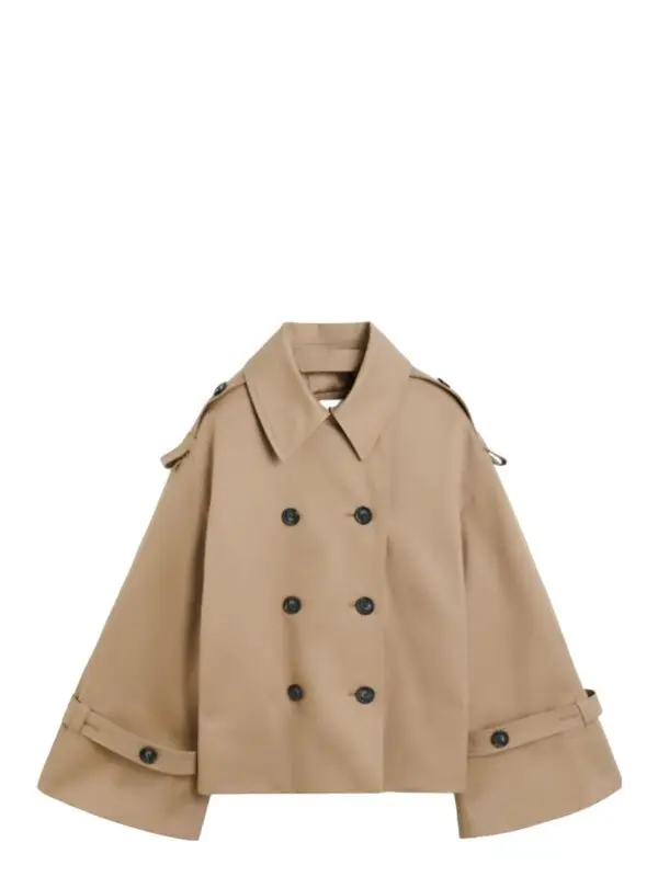 BY MALENE BIRGER Alisandra Double-breasted Trench Coat - Fosil