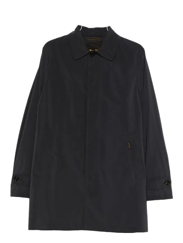 MOORER Long-sleeved Trench Coat - Black