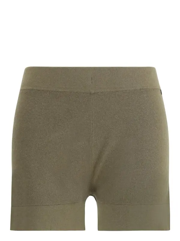 Extreme Cashmere Ribbed Knit Shorts - Army