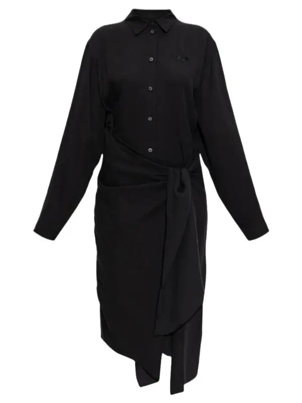 DIESEL® D-iiletta Button Knot Midi Dress - Black