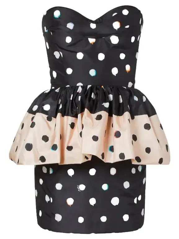 Fendi Printed Bustier Taffeta Dress - Color