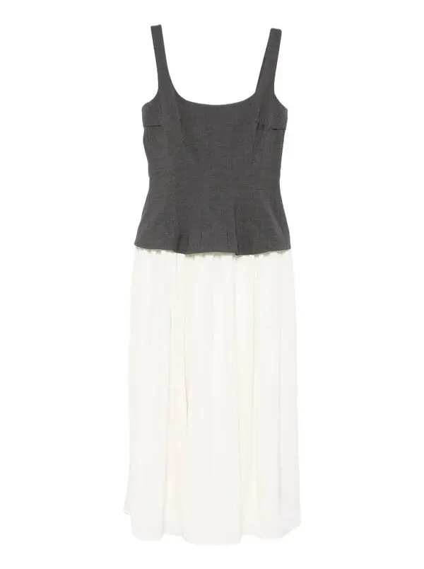 Stine Goya Square Neck Sleeveless Dress - Gray, Neutral