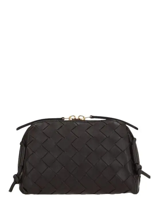 Bottega Veneta Intrecciato Crossbody Bag - Caramel