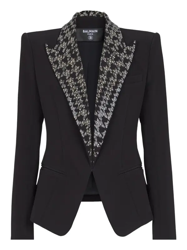 Balmain Embroidered Six-button Jacket - Black