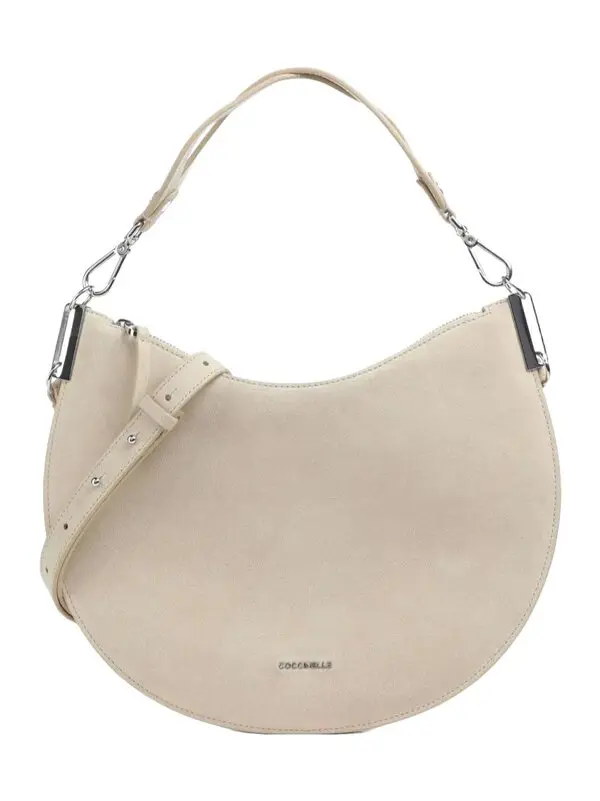 COCCINELLE Curved Zip Shoulder Bag - Nude
