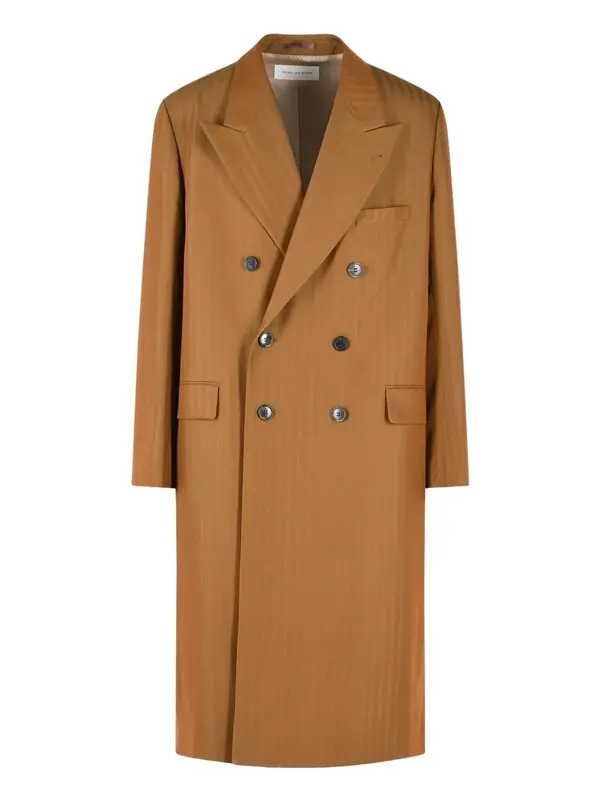 Dries Van Noten Rosie Double-breasted Coat - Brown