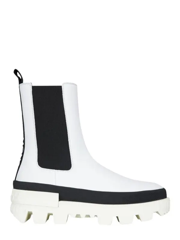 Moncler Coralyne Logo Short Boots - Optical White