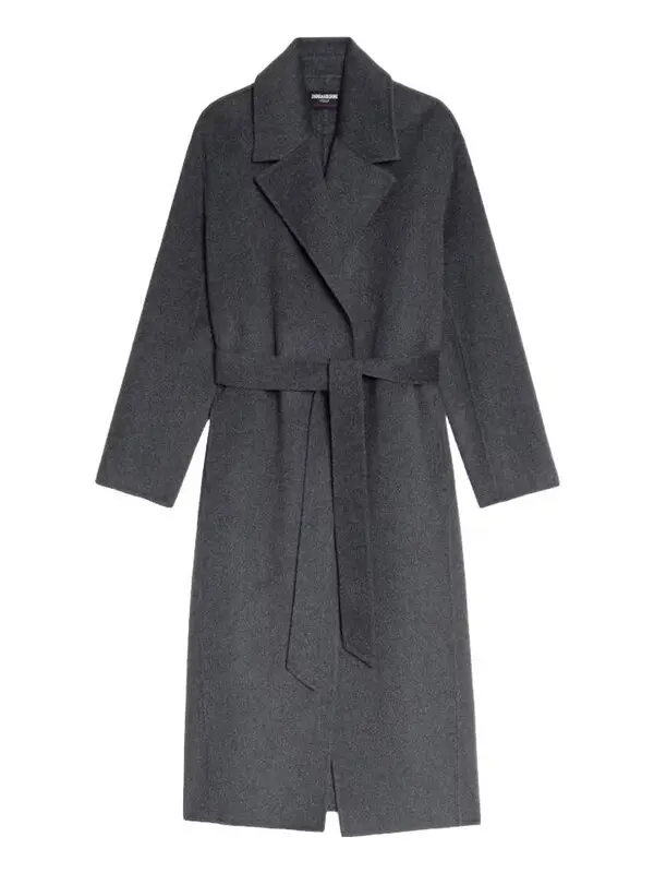 Zadig&Voltaire Meli Belted Coat - Anthracite Color