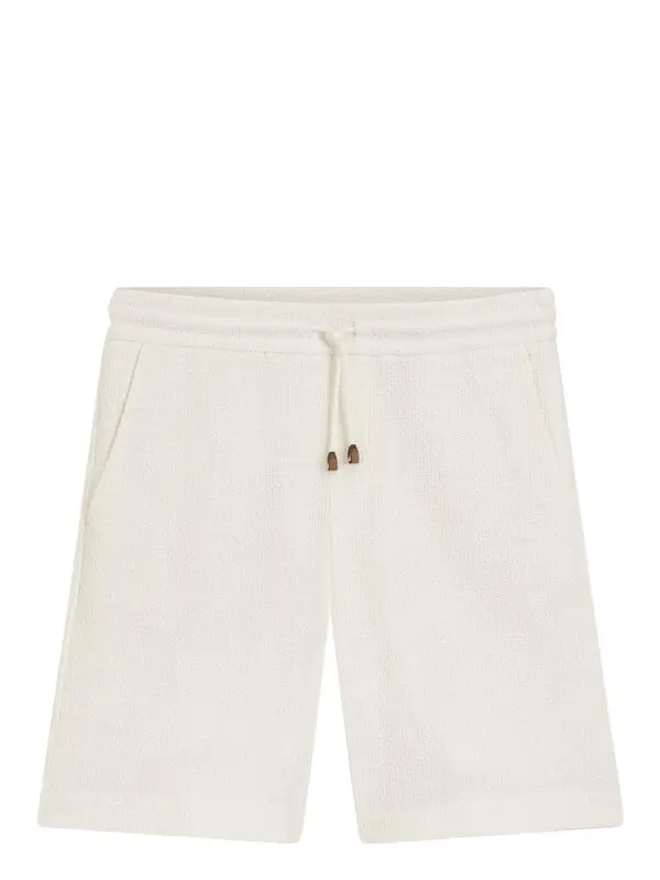 Hugo Boss Knitted Drawstring Shorts - Natural Color
