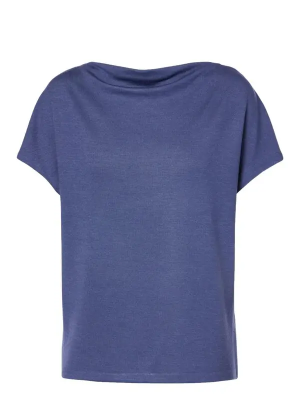 Vince Draped T-shirt With Short Sleeves - Blue