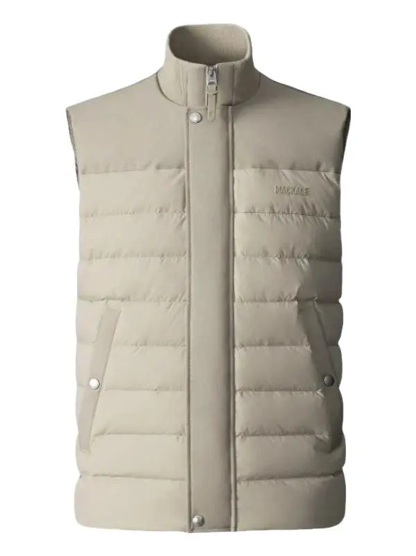 Mackage Stand Collar Quilted Vest - Nude