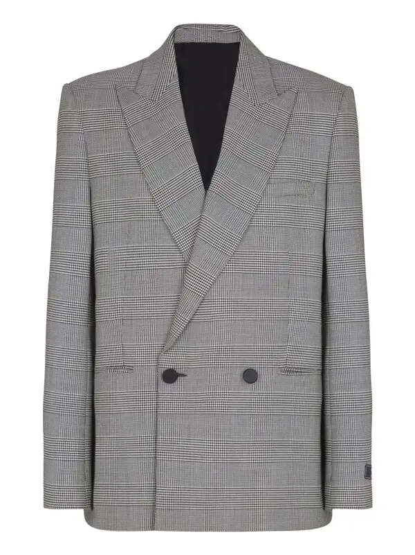 Balmain Prince Of Wales 2-buttons Blazer - Black