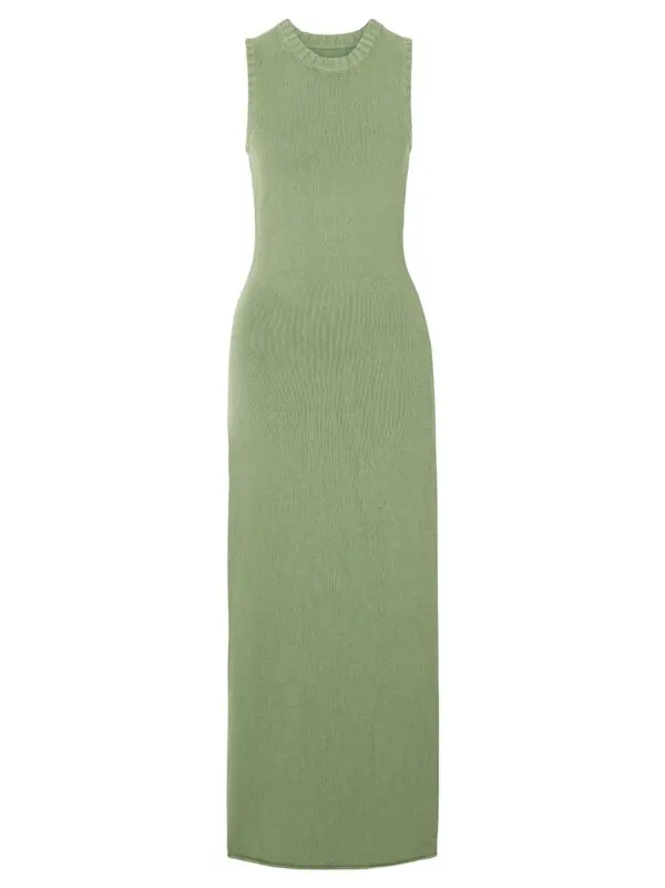 SIR. Lula Open-back Knitted Maxi Dress - Green