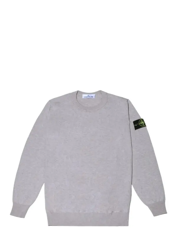 Stone Island Compass Patch Crewneck Jumper - Gray