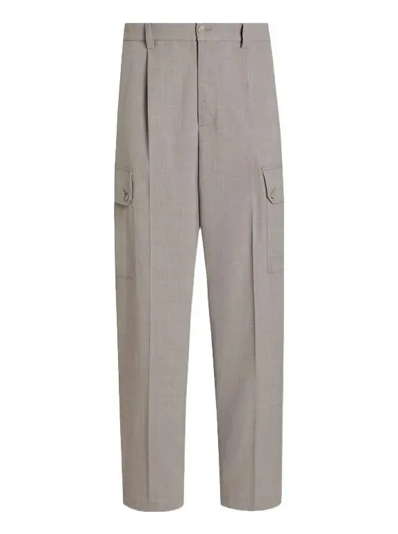 Dolce & Gabbana Pleated Cargo Pants - Gray