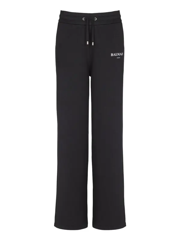 Balmain Jersey Joggers With Drawstring Waist - Black