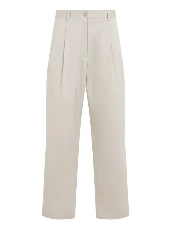 THE FRANKIE SHOP Norstrand Pleated Chino Pants - Light Beige