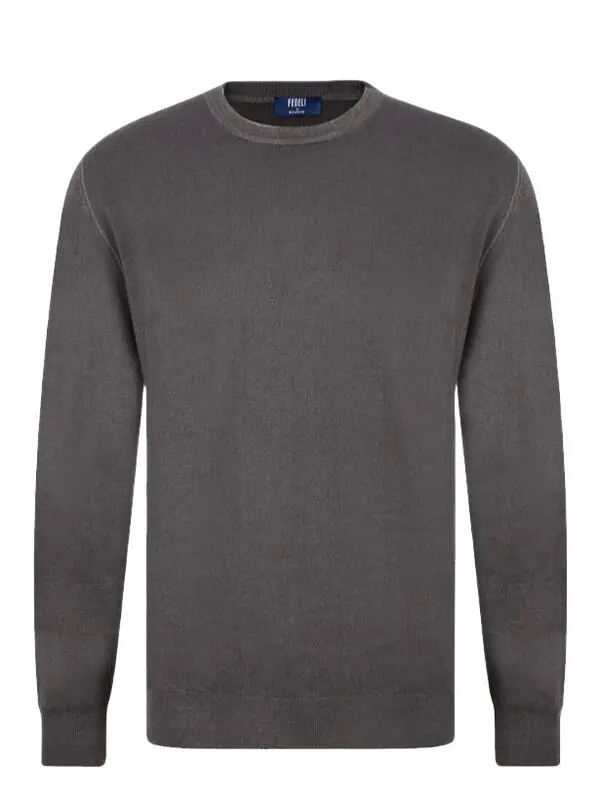 Fedeli Merino Wool Top - Brown