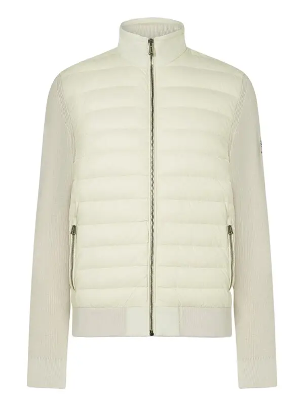Belstaff Quilted Down Jacket With Stand Collar - Silver Birc