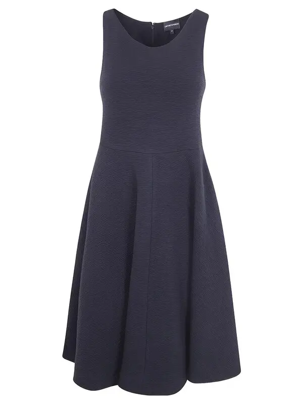 Emporio Armani Textured Sleeveless Dress - Black