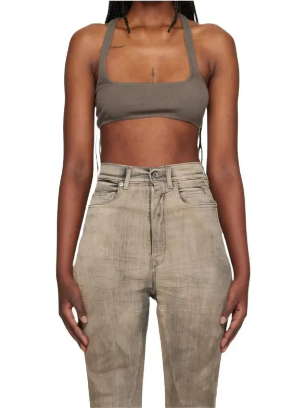 Rick Owens Square Neck Vest - Taupe