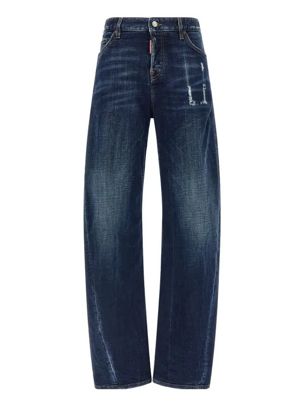 Dsquared2 Loose Twist Relaxed Jeans - Navy Blue