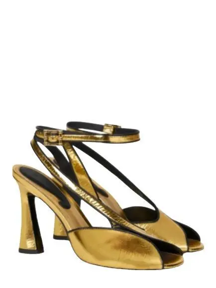 Etro Metallic Effect High Heeled Sandals - Brown