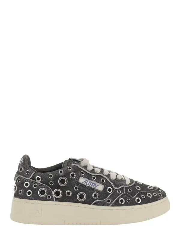 AUTRY Medalist Studded Low Top Sneakers - Black