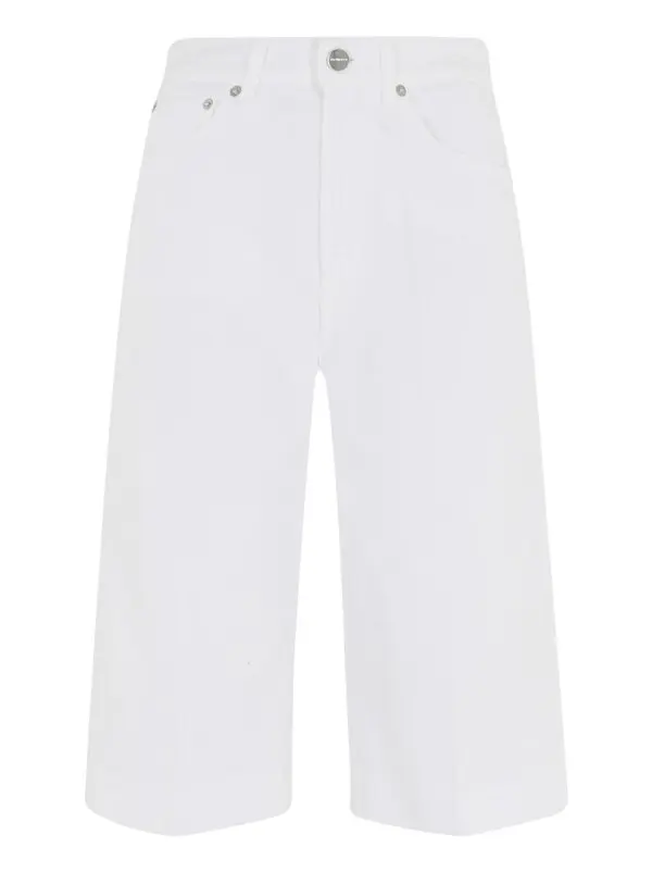 DONDUP Straight-leg Bermuda Shorts - White