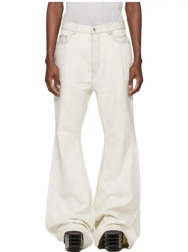 Rick Owens Bolan Bootcut Denim Jeans - Milk Wash
