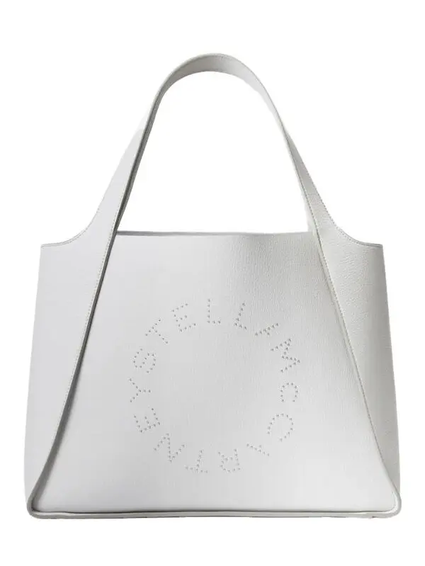 Stella McCartney Logo Perforated Tote Bag - Pearl Grey