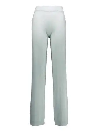 ALLUDE Elastic Waist Wide-leg Trousers - Gray