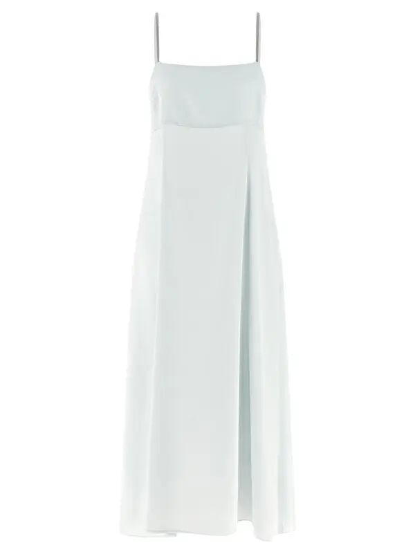 Peserico Punto Luce Satin Long Dress - Light Blue