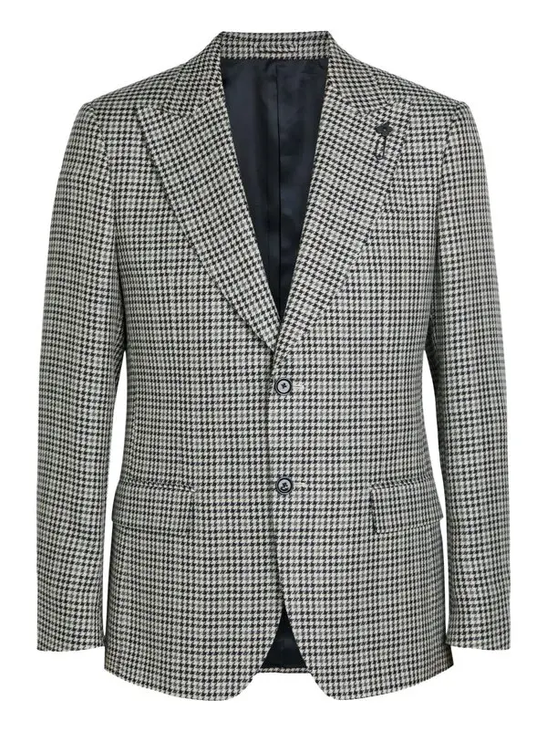 LARDINI Houndstooth Blazer - Gray