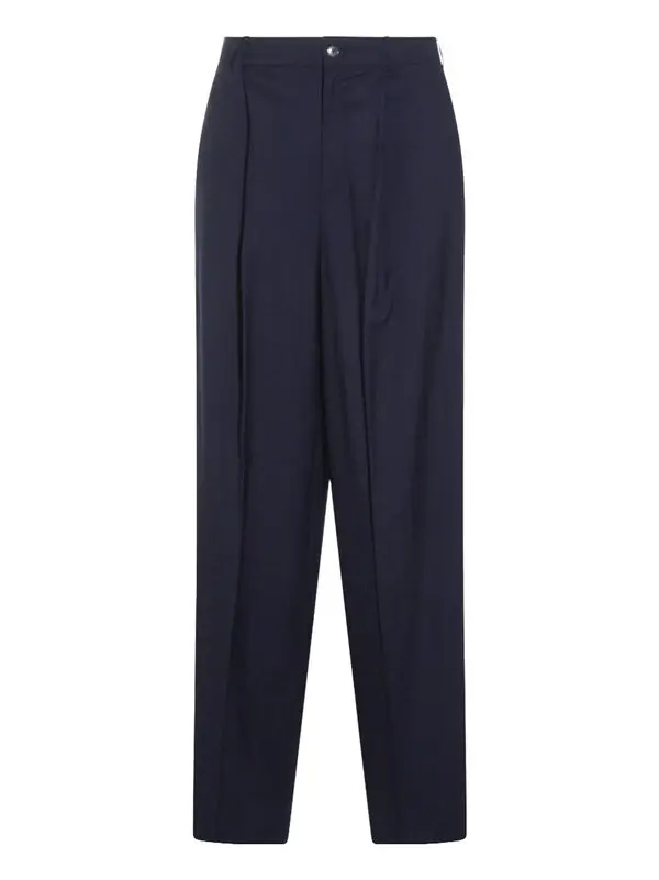 AYA MUSE Pleated High Waist Trousers - Blue