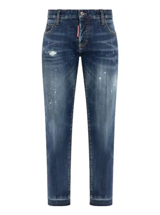 Dsquared2 Straight-leg Distressed Jeans - Navy Blue