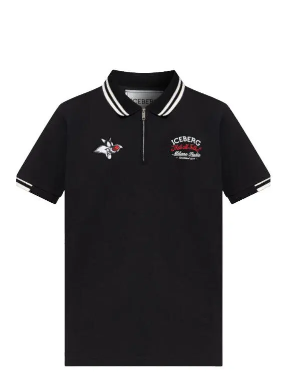 Iceberg Polo With Logo - Black