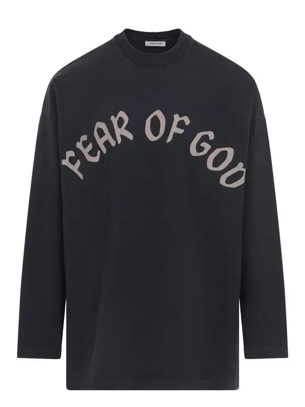 Fear Of God Logo-print Long-sleeved T-shirt - Black