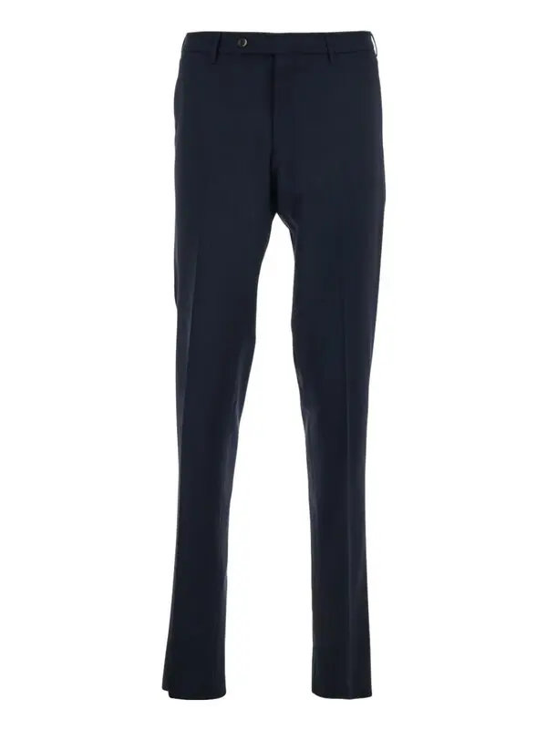 PT TORINO Pleated Straight-leg Trousers - Blue