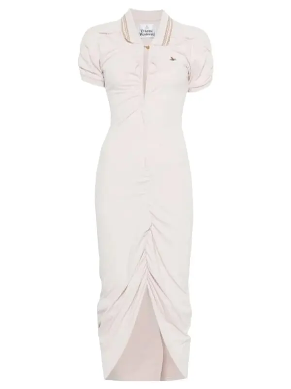 VIVIENNE WESTWOOD Draped Midi Dress - White