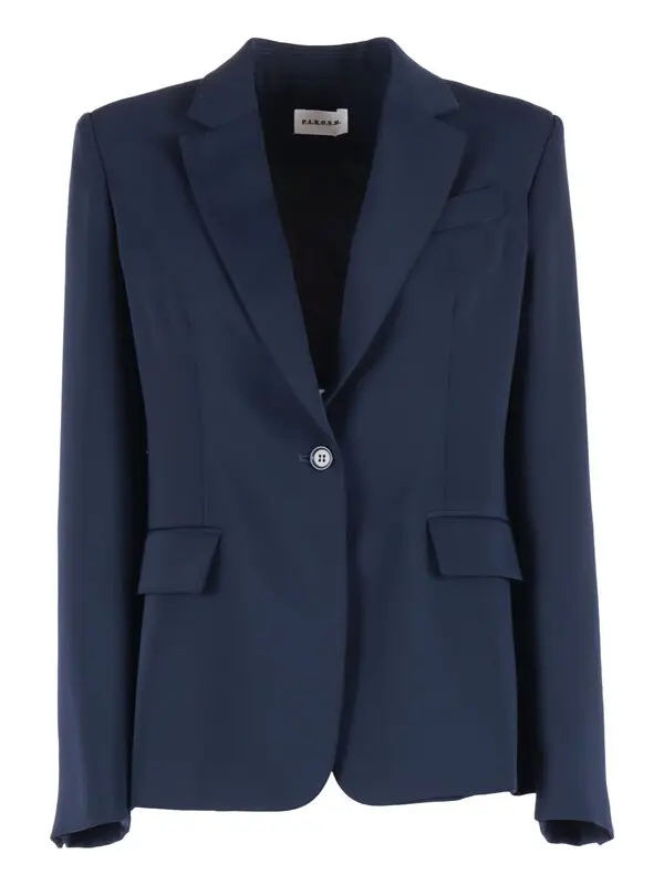 P.a.r.o.s.h Single-breasted Jacket With Notched Lapels - Blue
