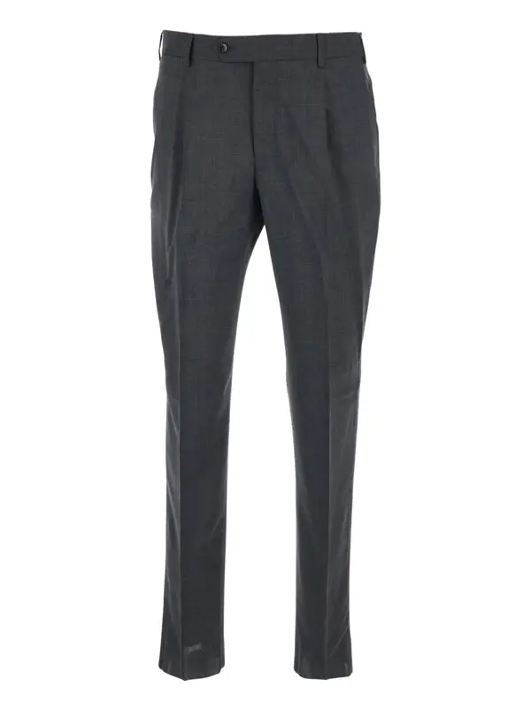 PT TORINO Tailored Straight-leg Trousers - Grey