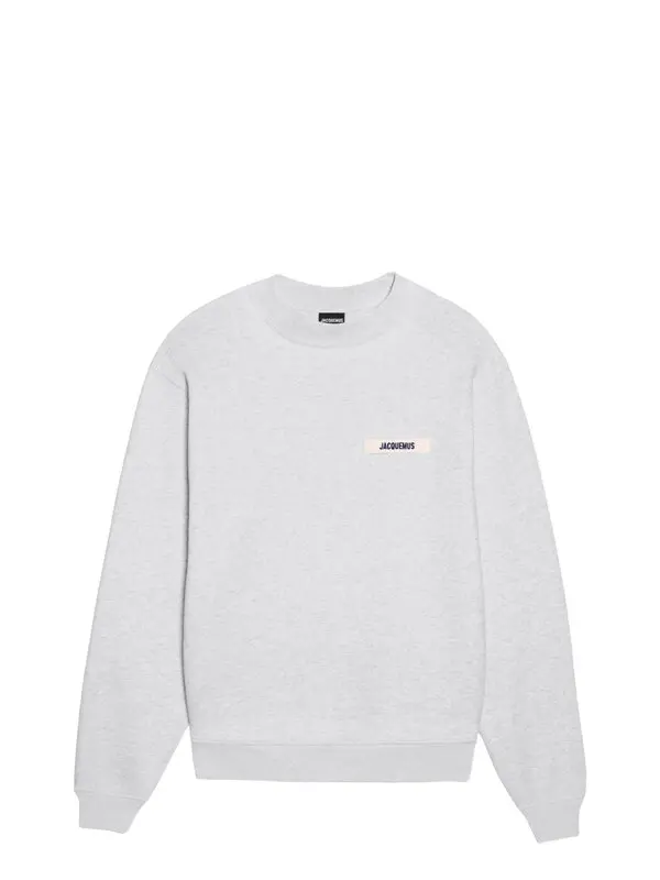 Jacquemus Logo Patch Crewneck Sweatshirt - Grey