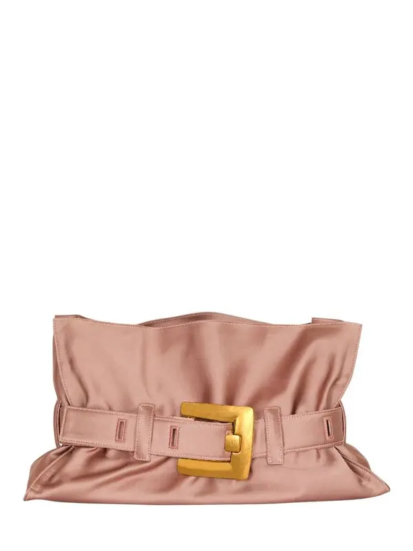 Balmain Satin Anthem Medium Bag - Pink